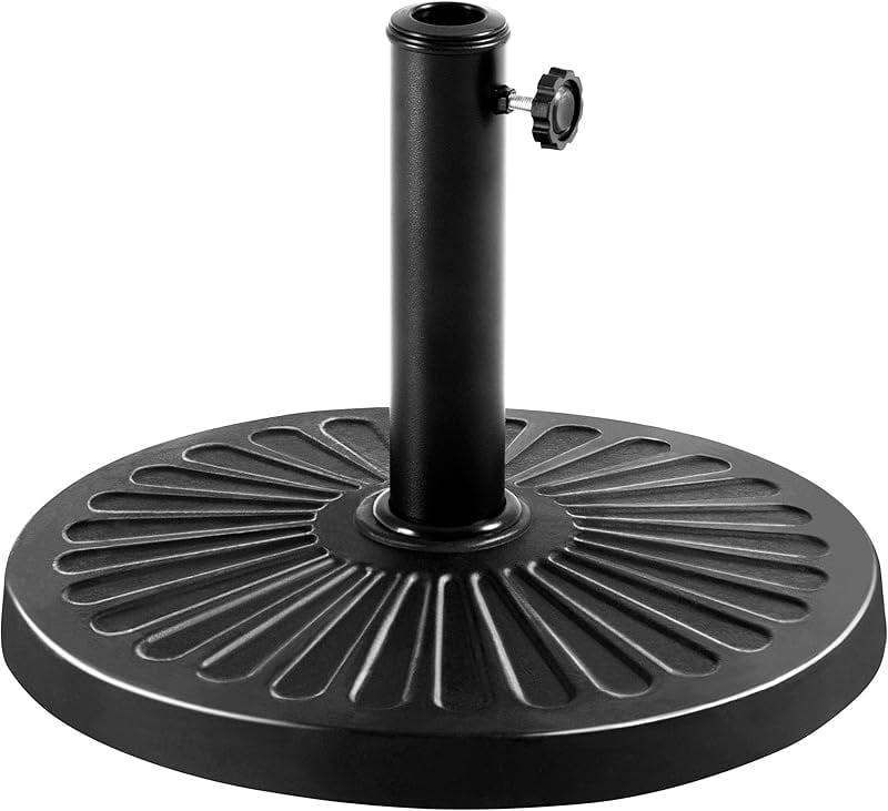 17.5'' Antiqued Patio Umbrella Base 22-lbs Outdoor Heavy Duty Round All ...