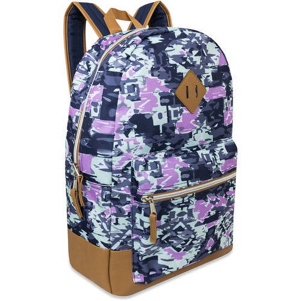 17.5 Inch Classic Backpack with Reinforced Vinyl Bottom and Comfort ...