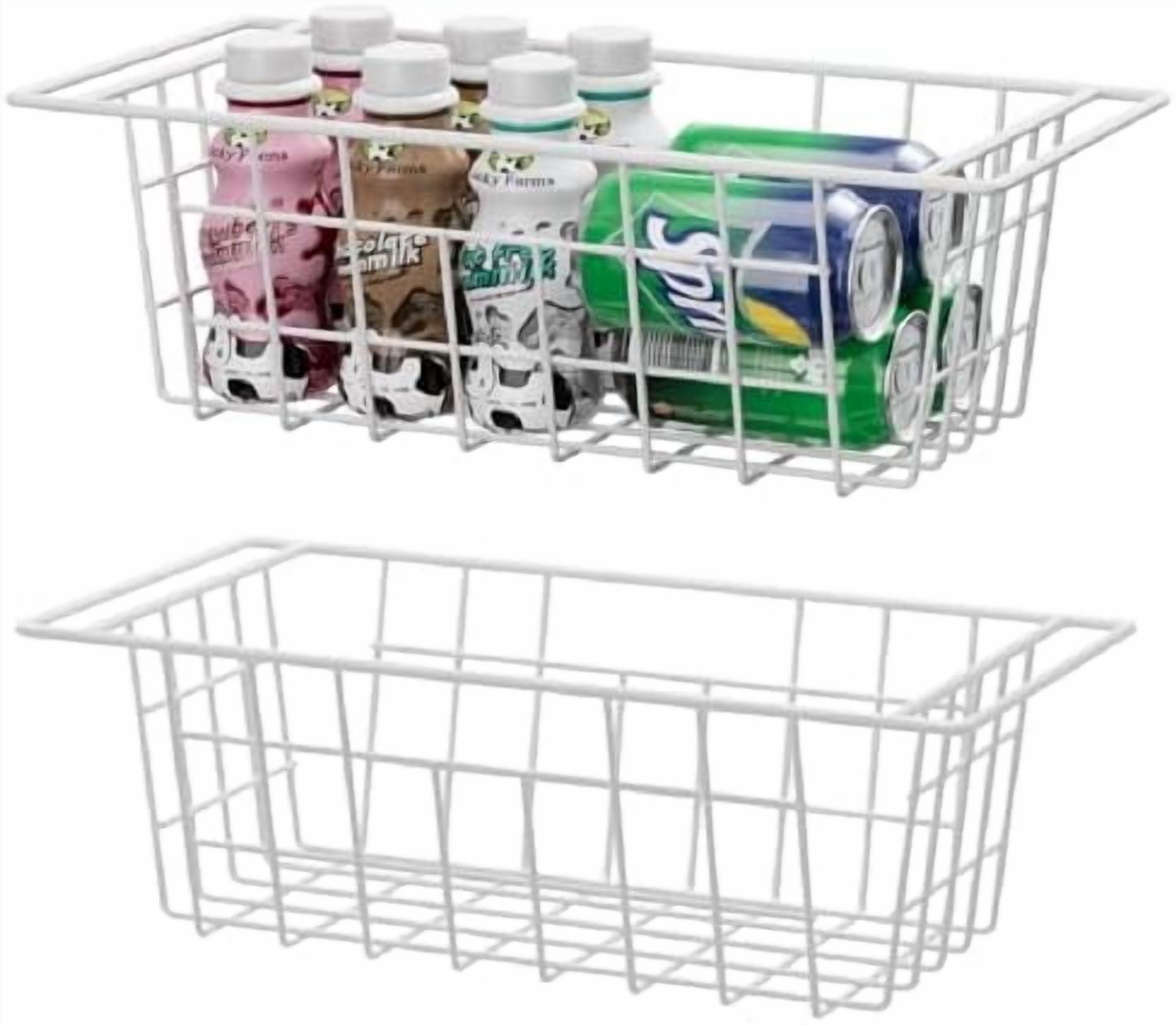 17.5'' Large Storage Baskets Chest Freezer Organizer, Sturdy Metal Wire ...
