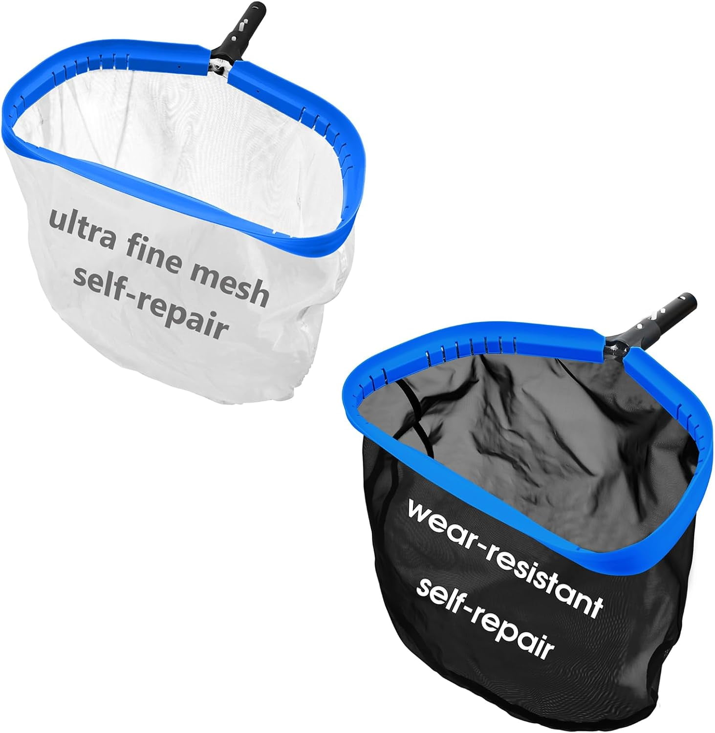 17.5'' Self-Repair Pool Net Combo - Regular Skimmer Net with Ultra Fine ...