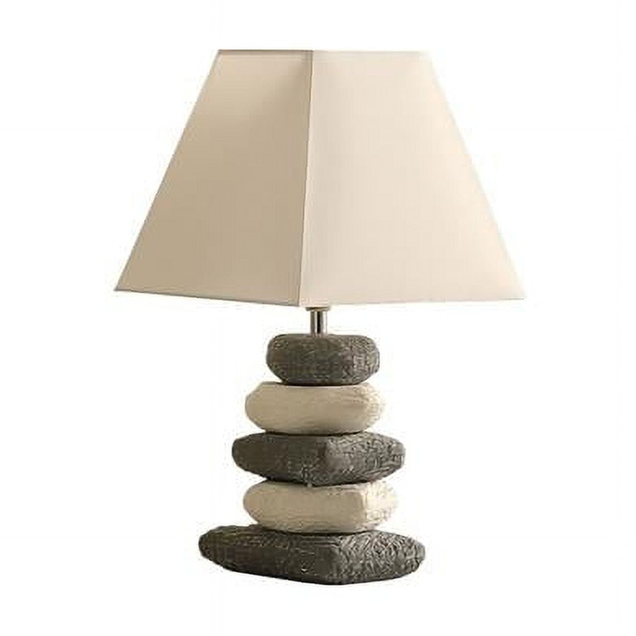 17.5 in. Coastal Darya 5 Stacked Pebble Ceramic Table Lamp - Walmart.com