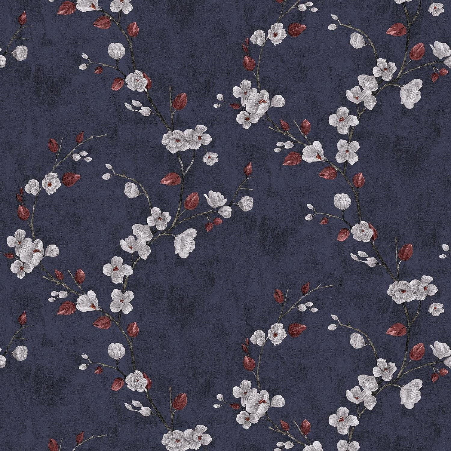 17.5”x120” Floral Peel and Stick Wallpaper Flower Tree Contact Paper ...