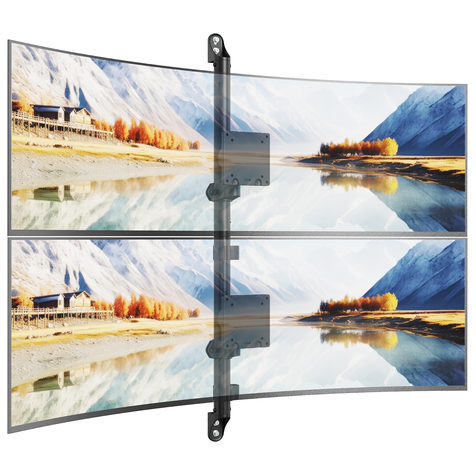 17-57" Dual Monitor Wall Mount, Vertical Monitor Stand for Heavy Duty ...