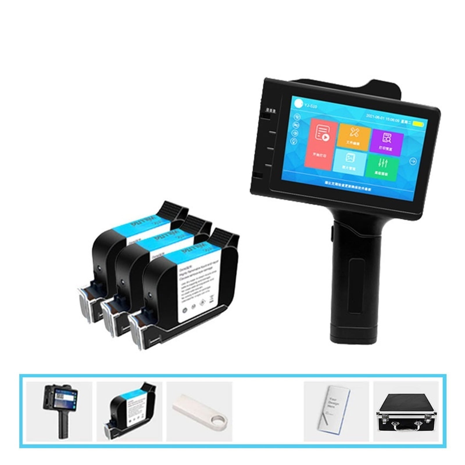 17.5mm Inch Handheld Inkjet Printer Batch Code Serial Number Barcode Qr ...