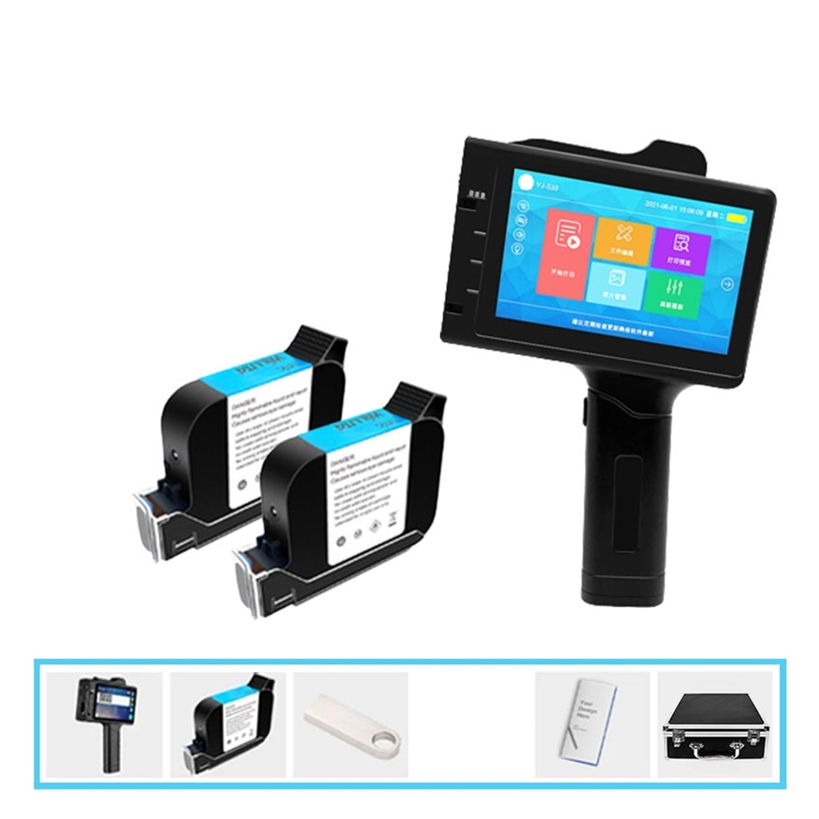 17.5mm Inch Handheld Inkjet Printer Batch Code Serial Number Barcode Qr ...