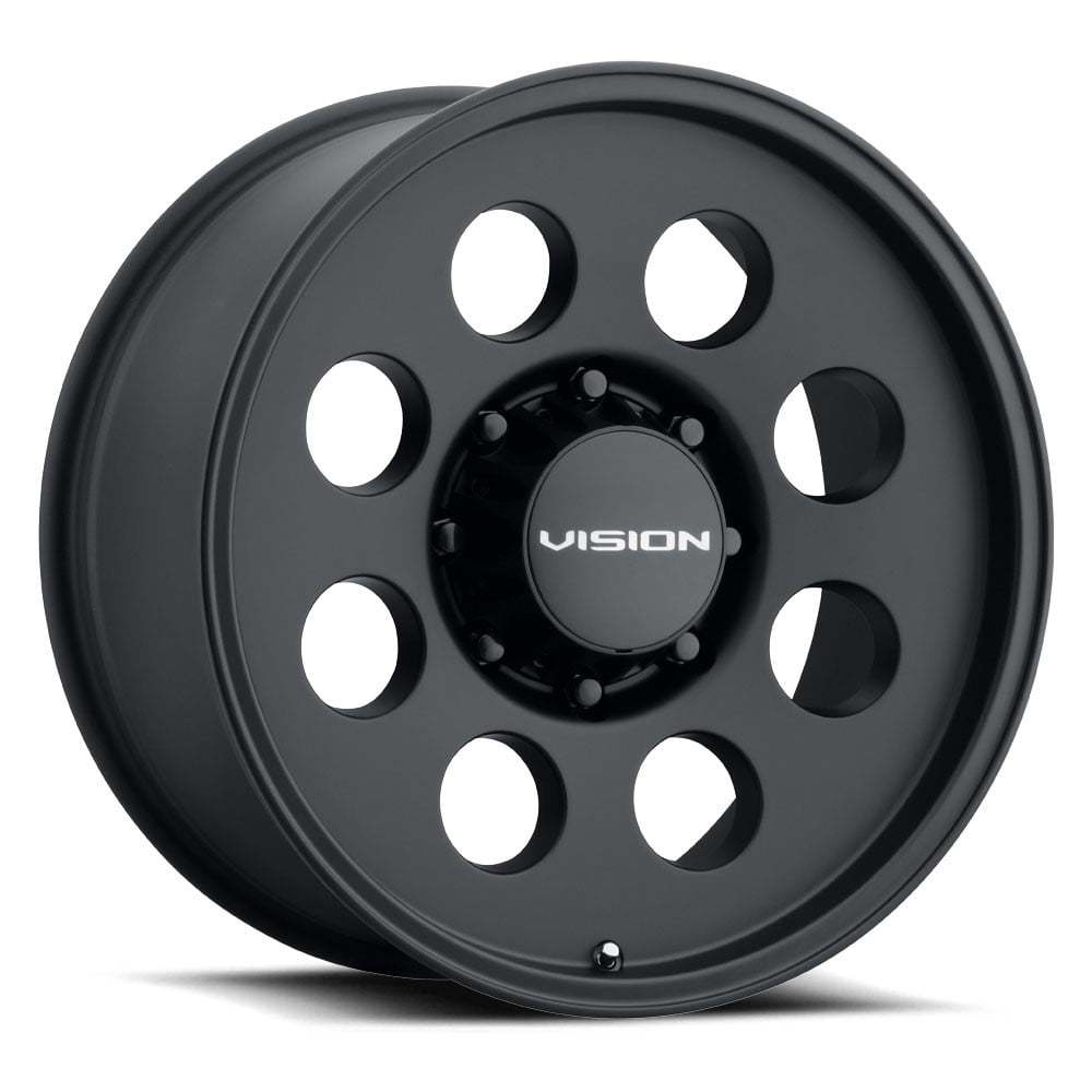 17.5x6.75 Vision 56VT Midway Trailer Satin Black Wheel 8x6.5 (-16mm ...