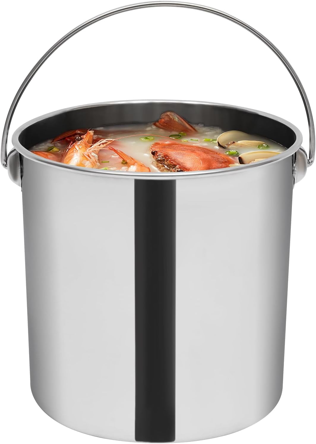 17.6-Quart Stainless Steel Bucket, 20L Metal Bucket with a Lid, Ice Bucket for Parties and ...