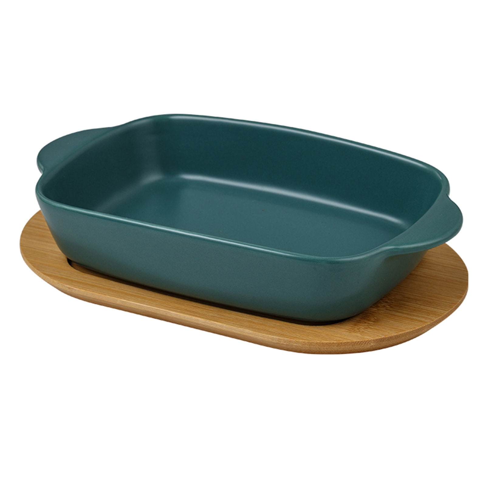 17.6oz Small Solid Color Individual Lasagne Dish With Lid Ceramic ...