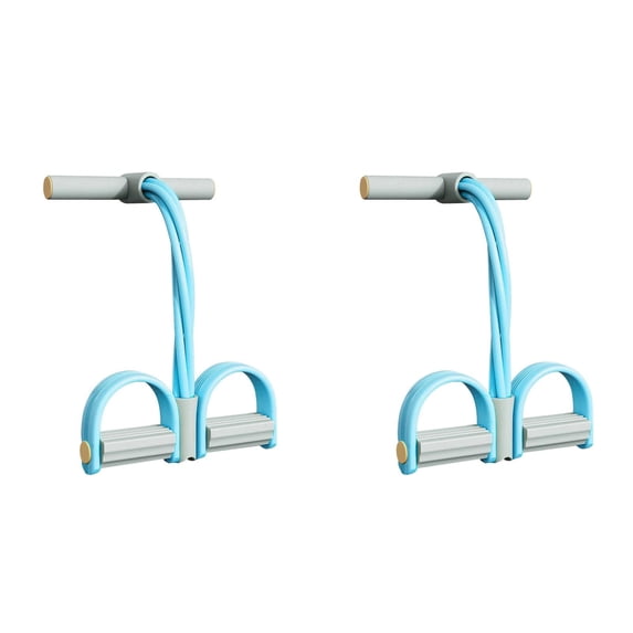17.7 Inch Multifunction Pedal Resistance Band with Handle, 8 Tube Foot ...