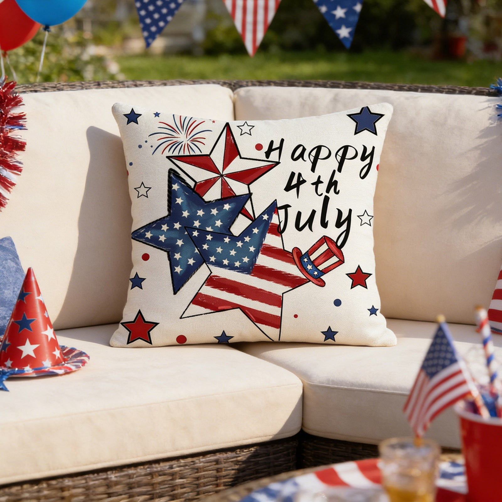 17.7" Independence Day Throw Pillowcase Cover – High Definition Printed ...