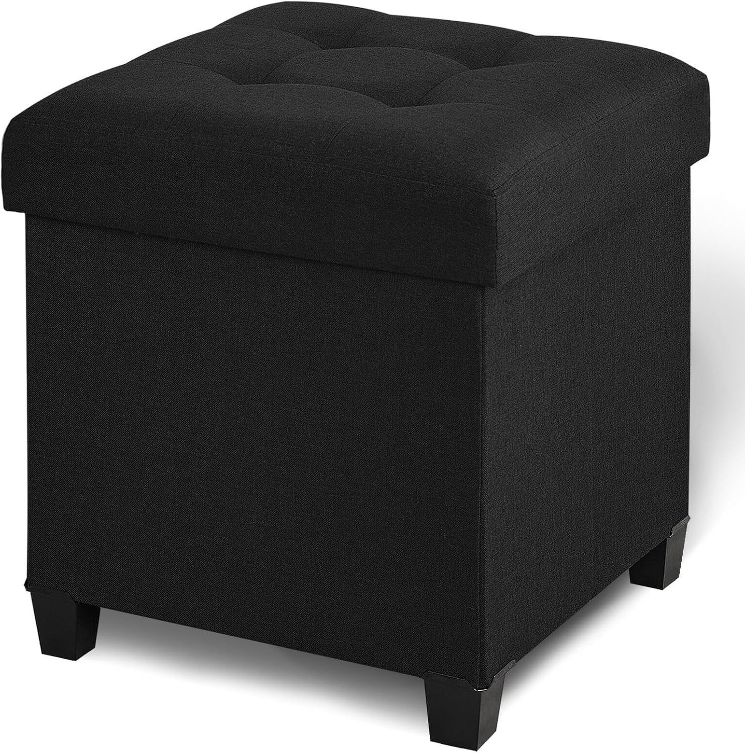 17.7" Square Ottoman with Storage, Storage Ottoman Foot Stool with Lid ...