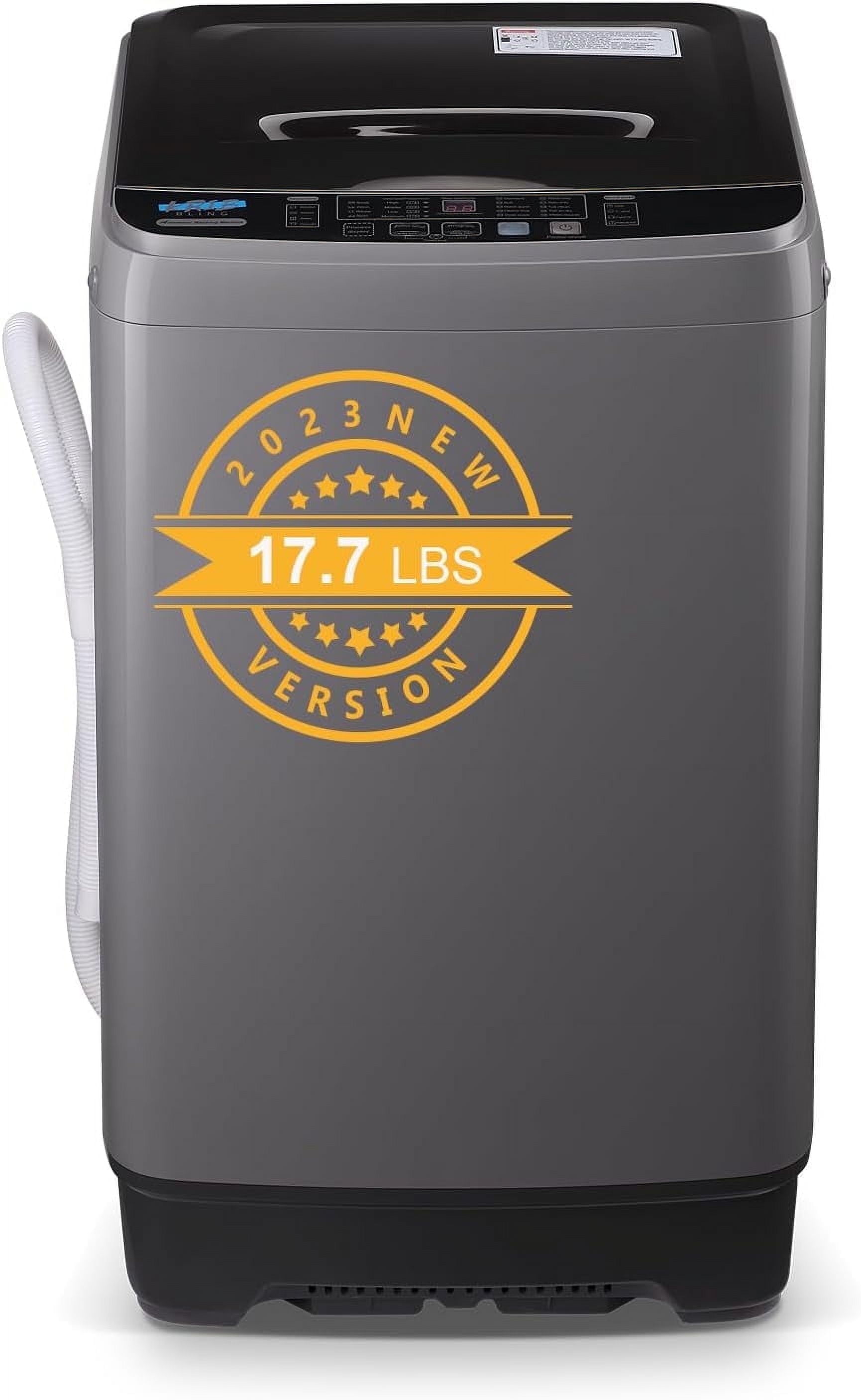 KRIB BLING Compact 17.7 lbs Automatic Washing Machine, LED Display, 10 ...