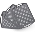 17.7" x 12.5" Anti-Slip Serving Trays with Handles, 3 Pcs X-Large ...