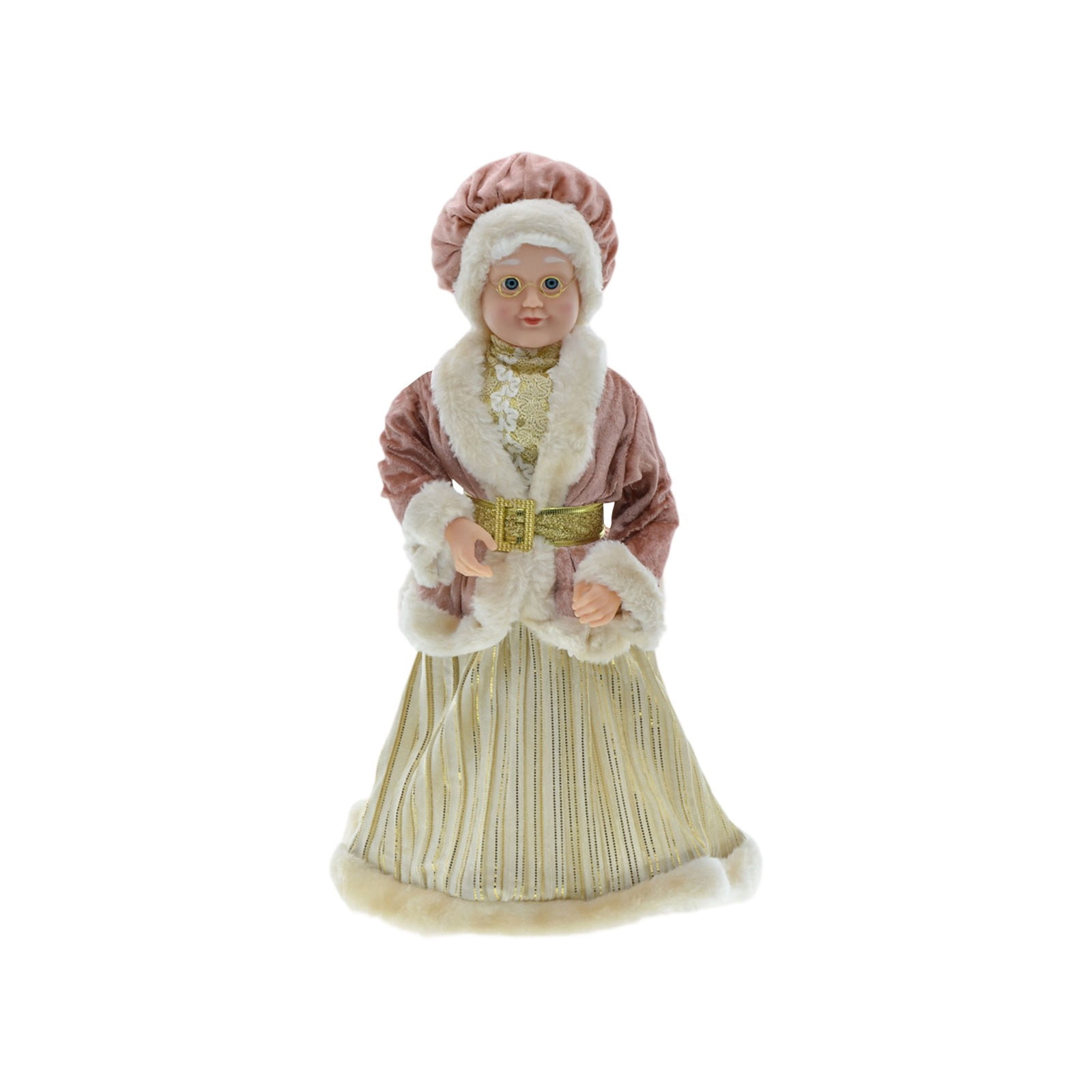 17.72Inch Santa Claus and Mrs. Claus Figurines, Christmas Standing ...