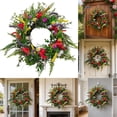 17.7in Spring Wildflower Artificial Wreath Multicolor Front Door ...