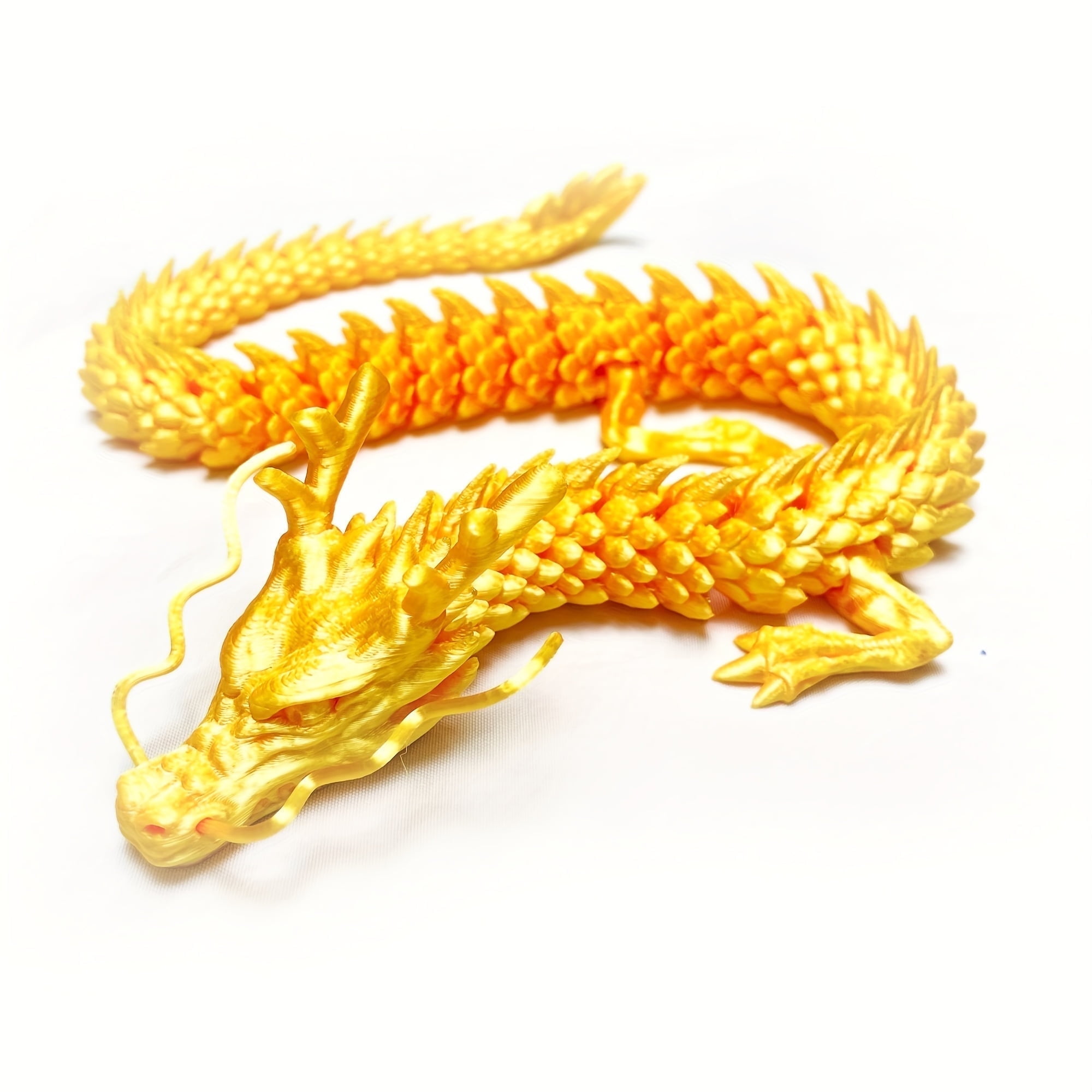 17.7inch 3D Printed Dragon Model,Flexible Executive Desk Animals Toy ...