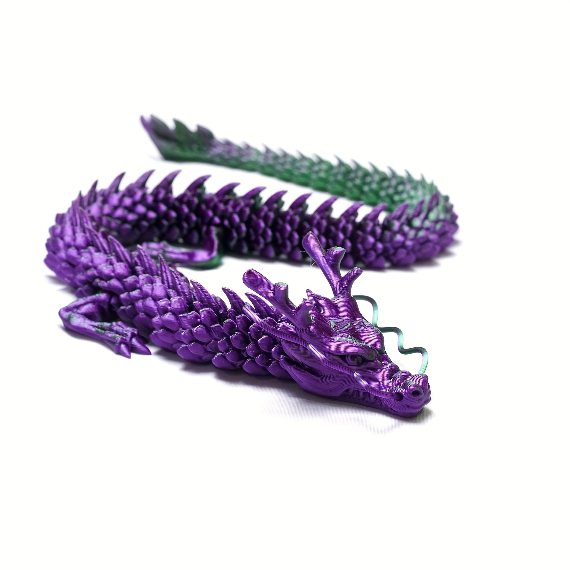 17.7inch 3D Printed Dragon Model,Flexible Executive Desk Animals Toy ...