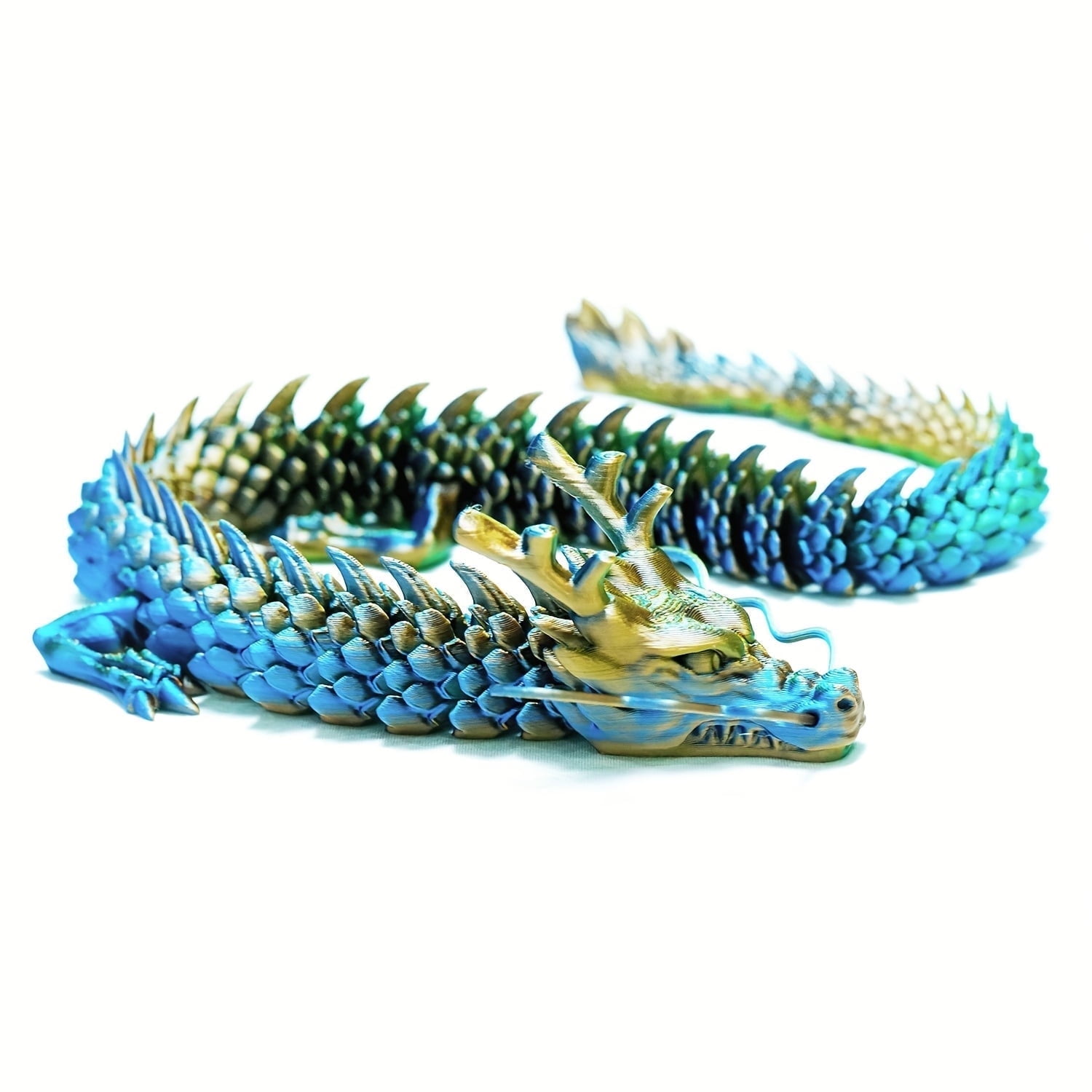 17.7inch 3D Printed Dragon Model,Flexible Executive Desk Animals Toy ...