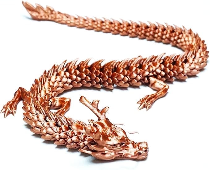 17.7inch 3D Printed Dragon Model,Flexible Executive Desk Animals Toy ...