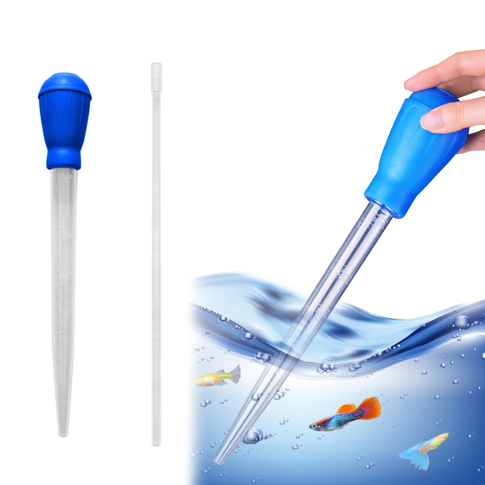 17.7inch Aquarium Siphon/Fish Feeder/Tank Cleaner/Coral Feeding Tube ...