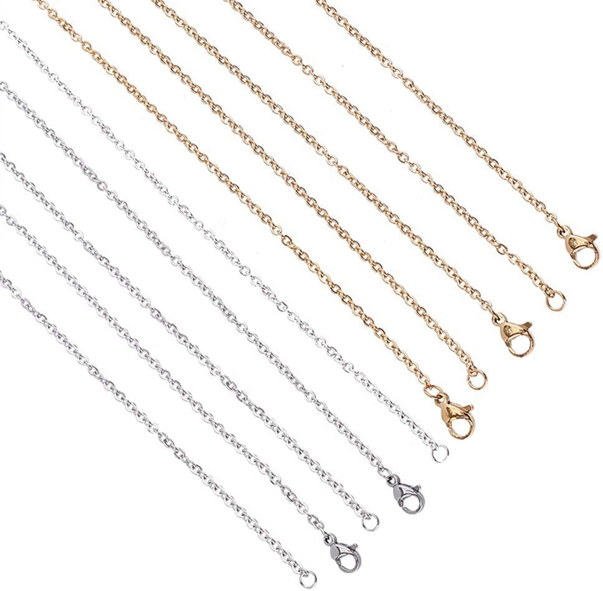 17.7inch Steel Cable Chain 20pcs Stainless Steel Cable Chains 2mm Wide ...