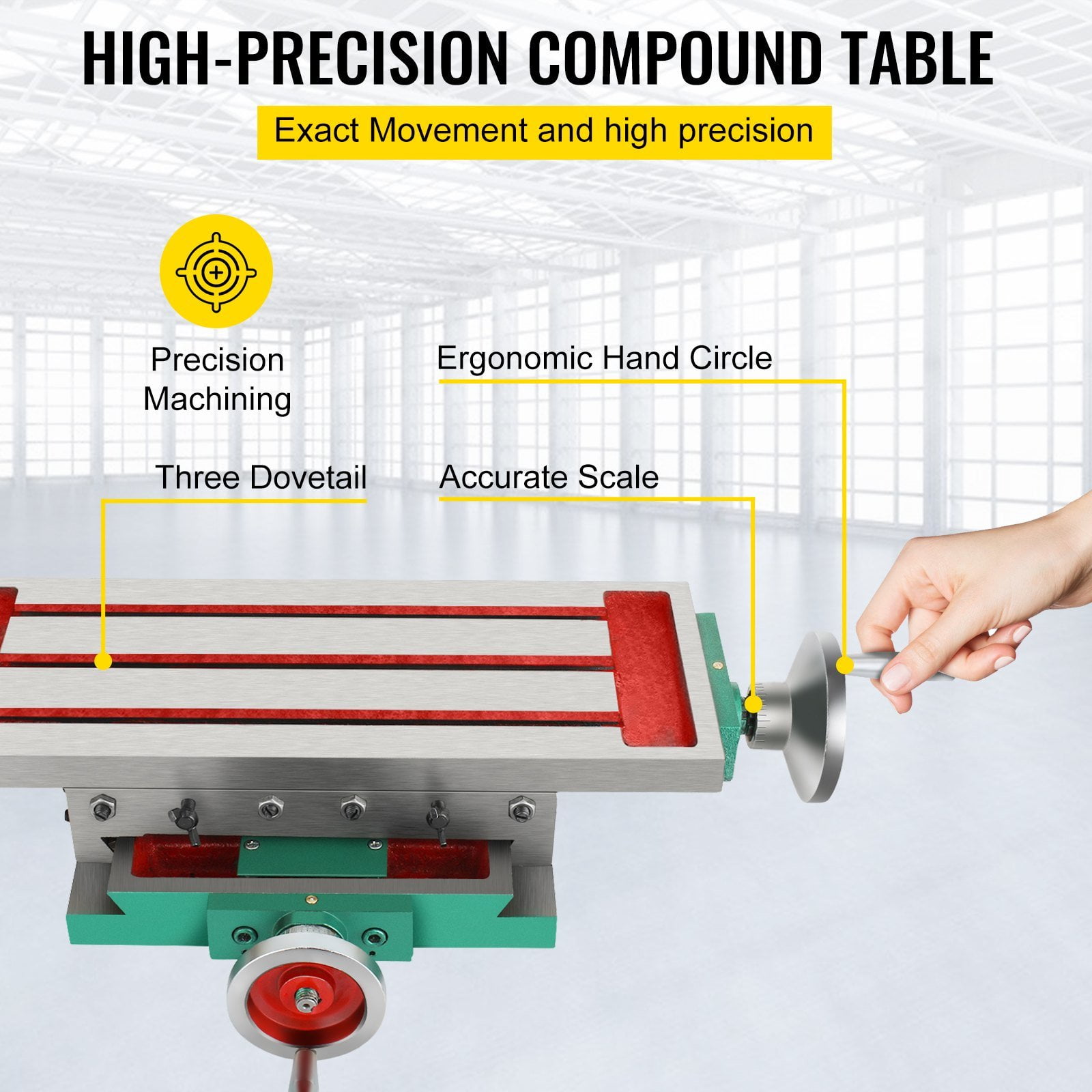 17.7x6.7 Inch Milling Work Table, 2-Axis Cross Slide Compound Table, 4 ...