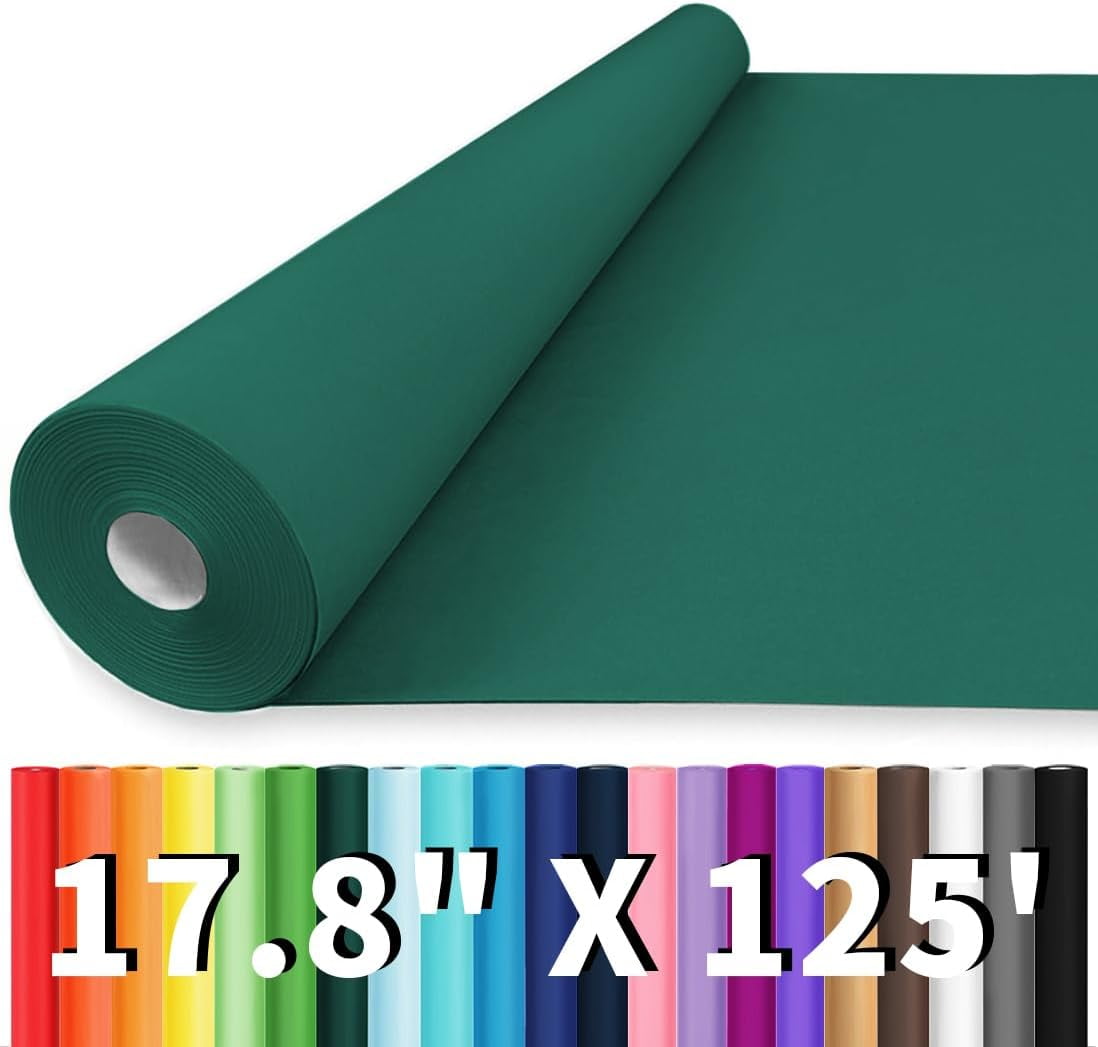 17.8"x1500" (125') Green Wrapping Paper, Kraft Craft Paper Roll for ...