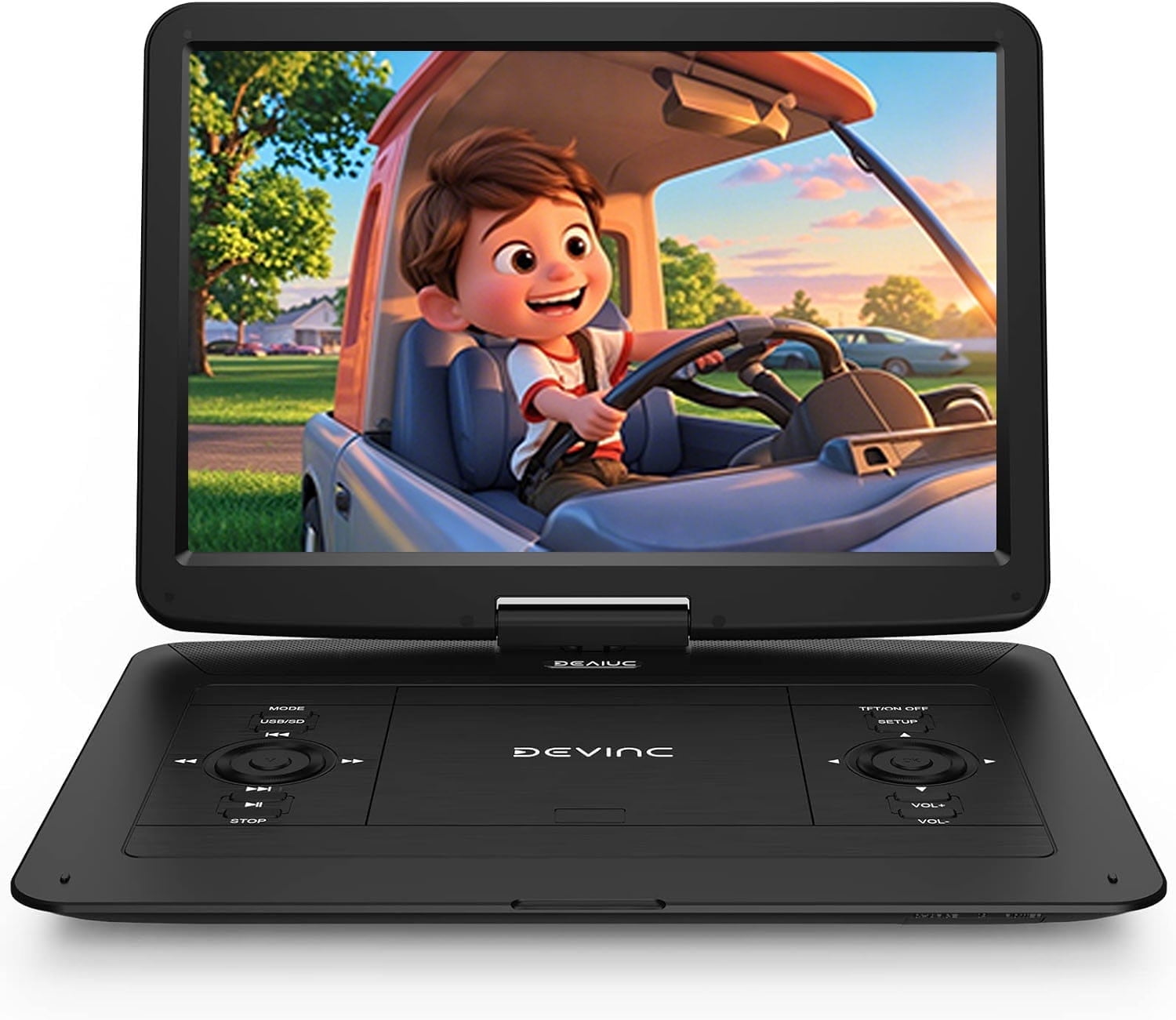 17.9inch Portable DVD Player, 15.6" Swivel Screen, Built-in ...