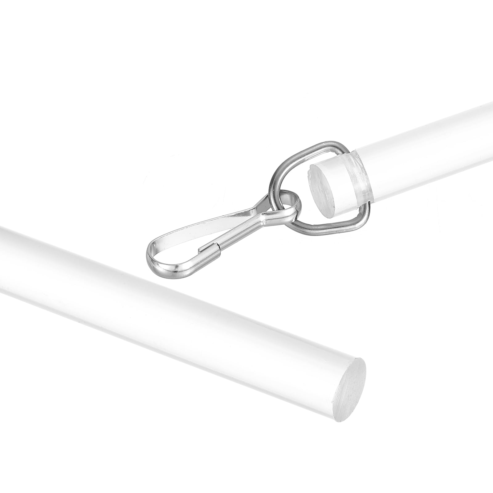 17" Acrylic Drapery Wand, Universal Curtain Pull Rod with Snap Hook ...
