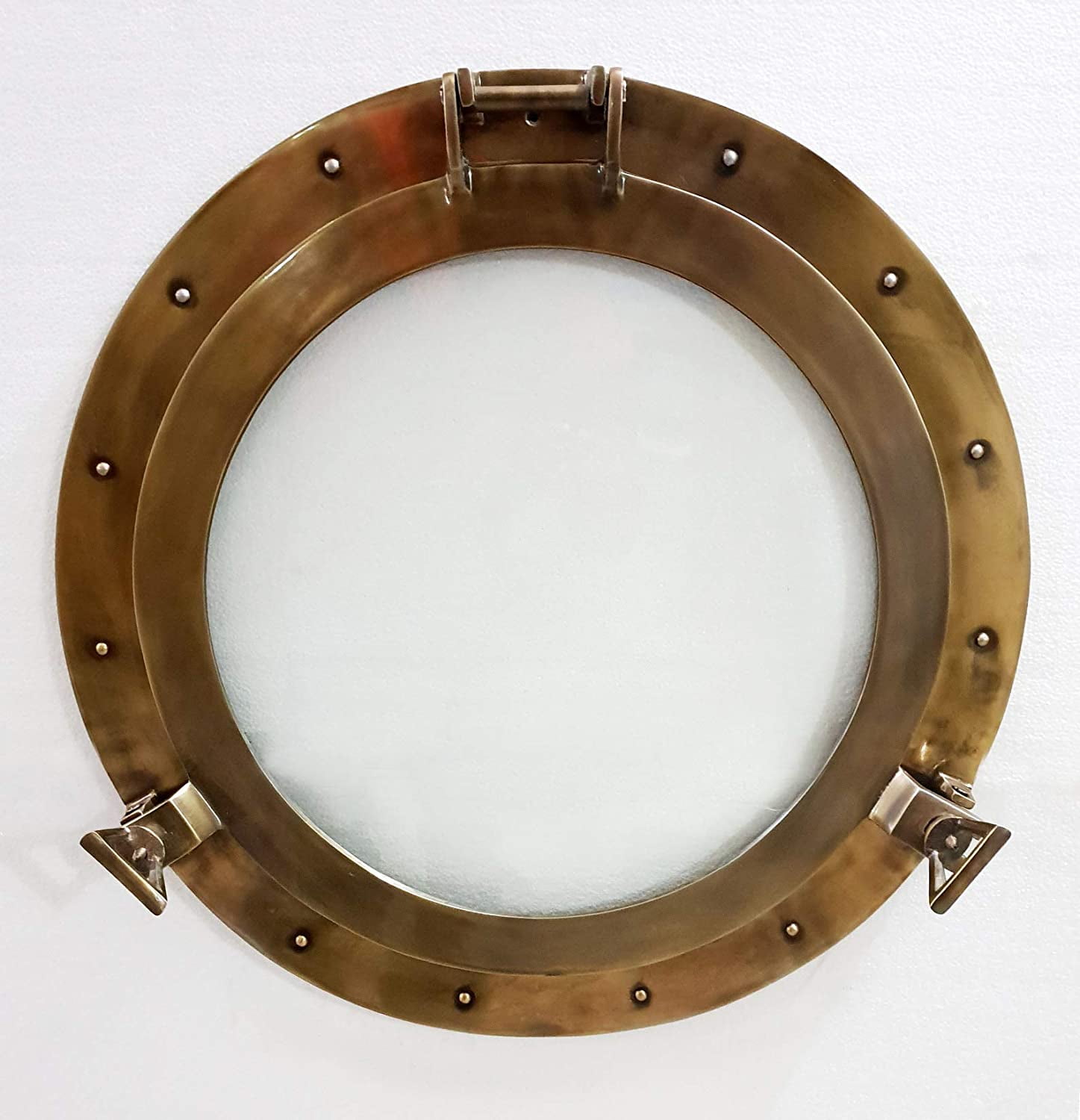 17" Aluminum Porthole Antique Finish~Port Window Glass Ship Porthole ...