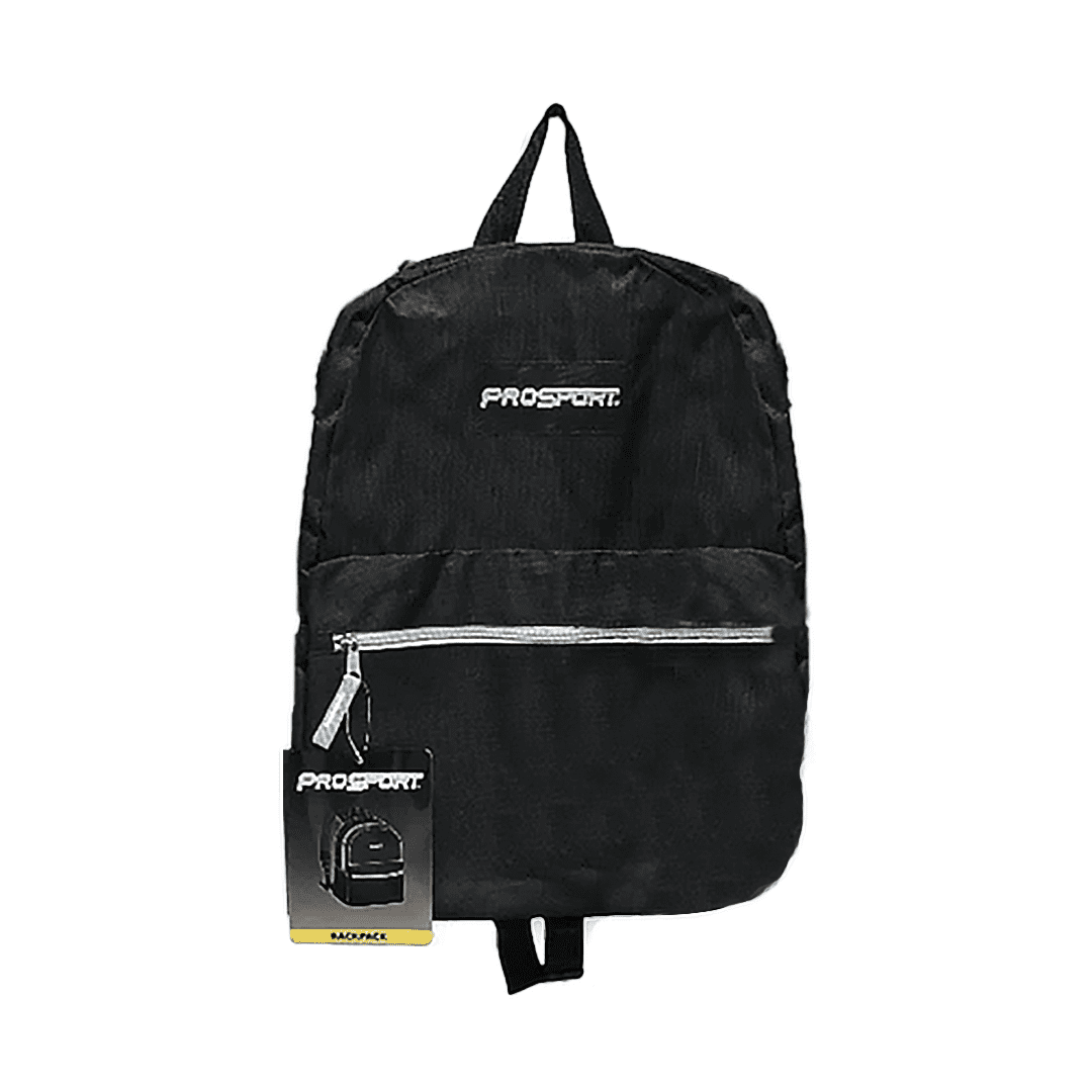 17" Black Backpack With Grey Zipper - Walmart.com