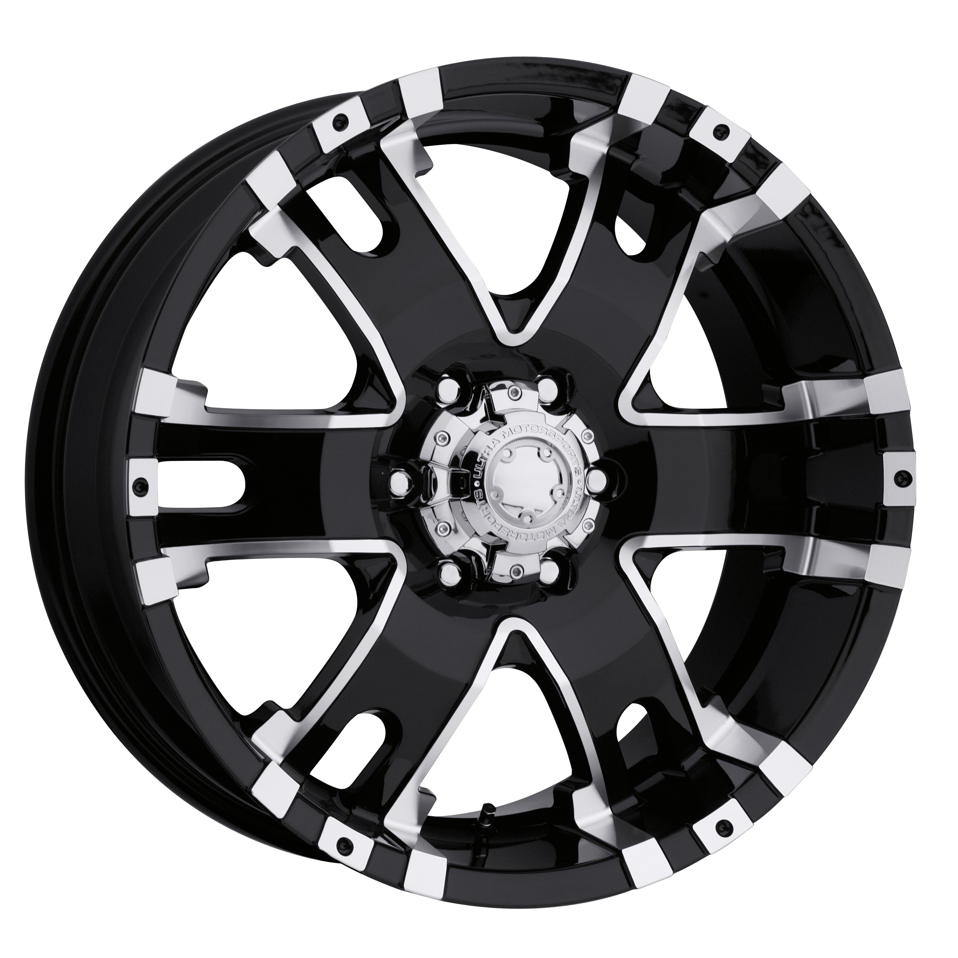 17" Black With Diamond Cut Accents Baron 201/202 Wheel by Ultra Wheel ...