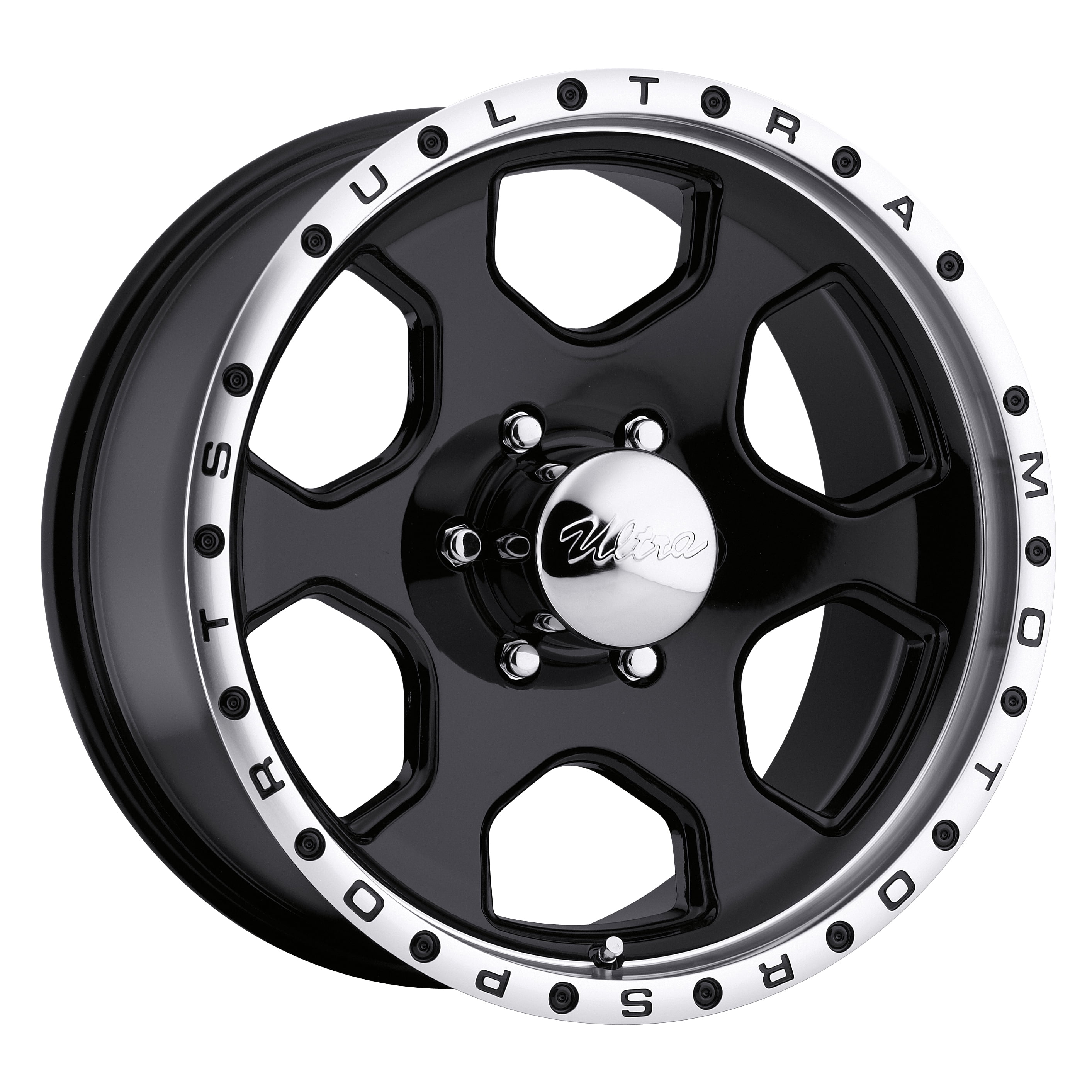 17" Black With Diamond Cut Lip Rogue 175 Wheel by Ultra Wheel 175-7883B ...