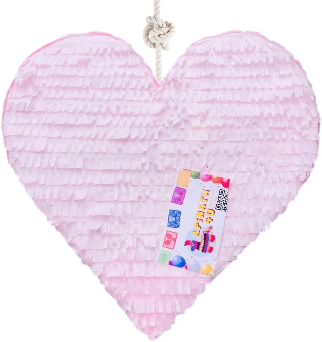 17” Blush Pink Heart Pinata Great For Wedding Bridal Shower Mis Quince ...