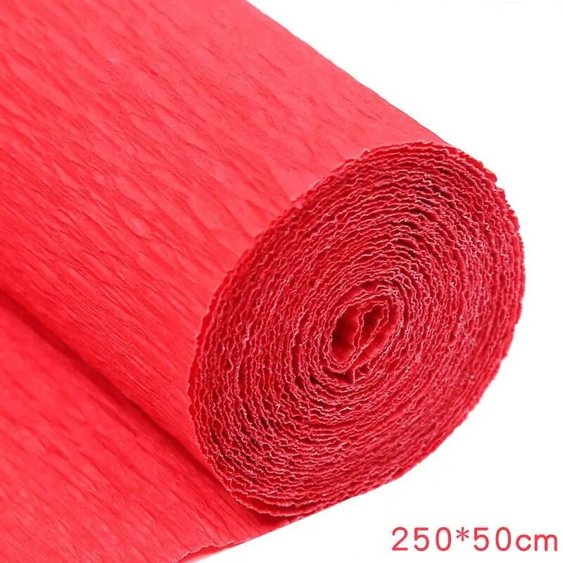 17 Colors 250x50cm Colored Crepe Paper Roll Origami Crinkled Crepe ...