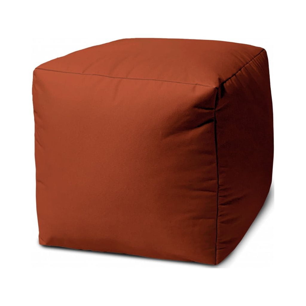 17 Cool Dark Amber Rust Solid Color Indoor Outdoor Pouf Cover - Walmart.com