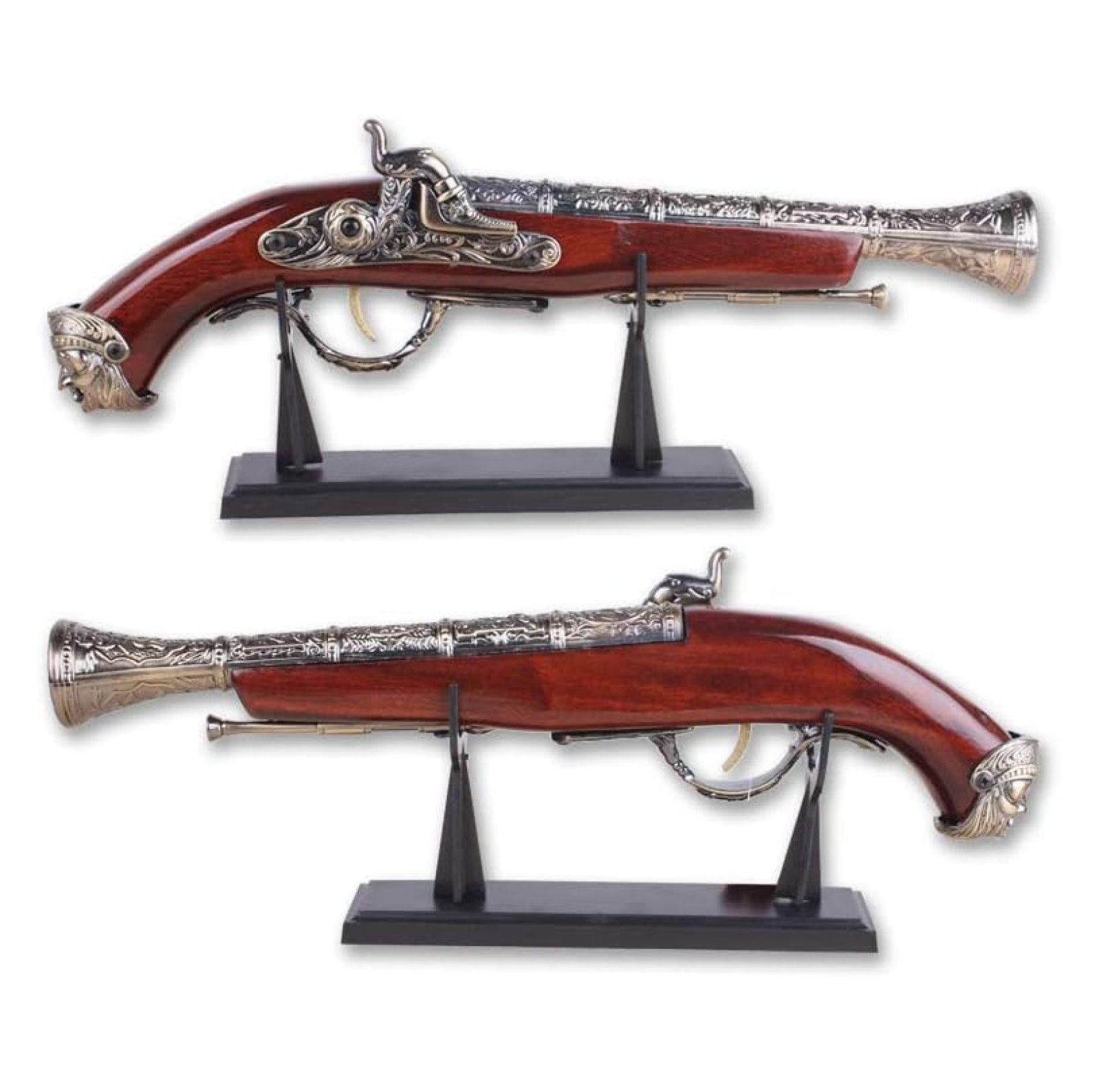 17" Decoration Plastic Flintlock Gun Model with Plastic Display Stand ...
