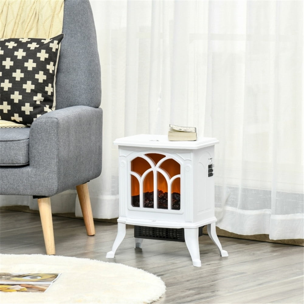17" Electric Fireplace Stove, Freestanding Fire Place Heater with ...