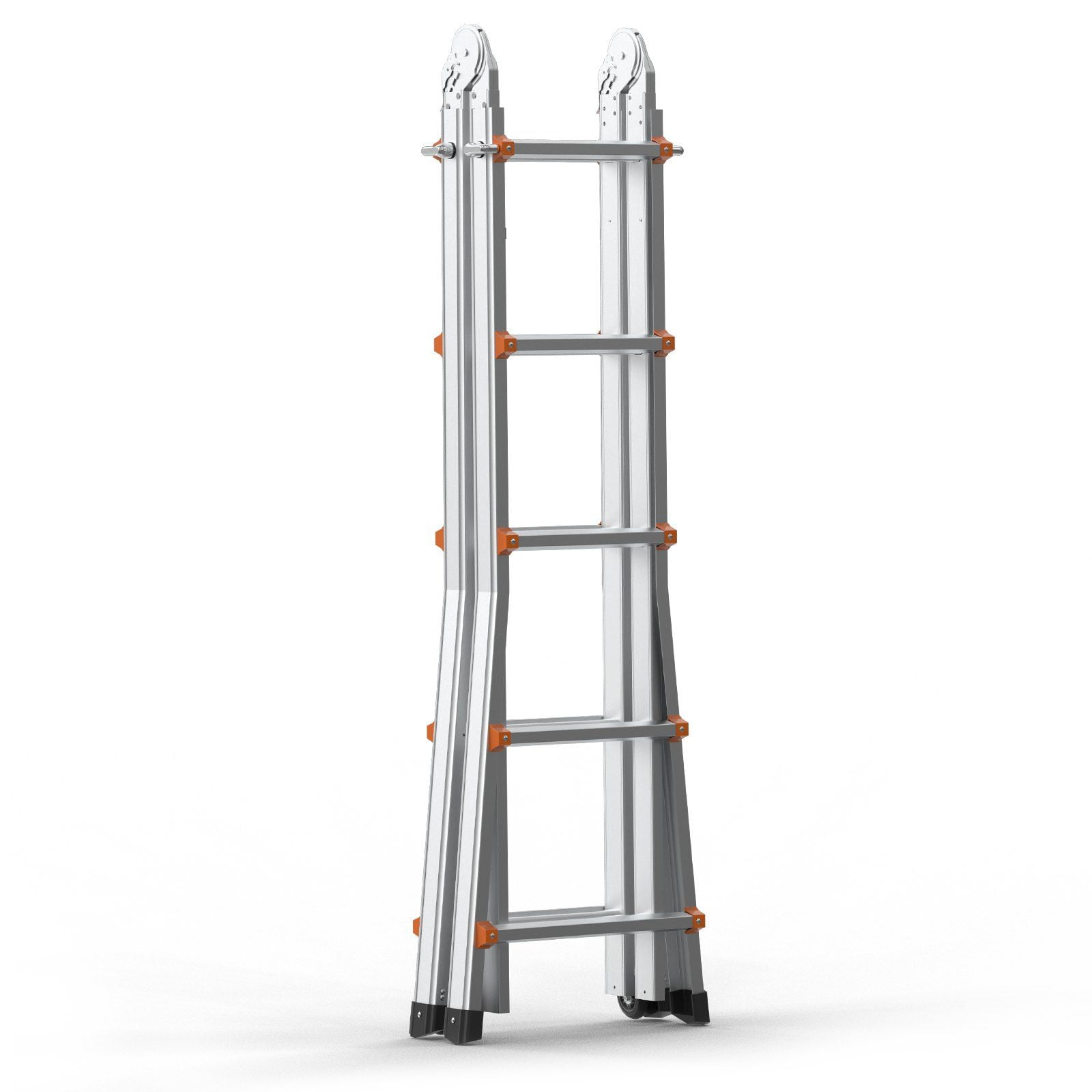17 FT Aluminum Telescoping Ladder, Multi-Purpose Portable A-Frame ...