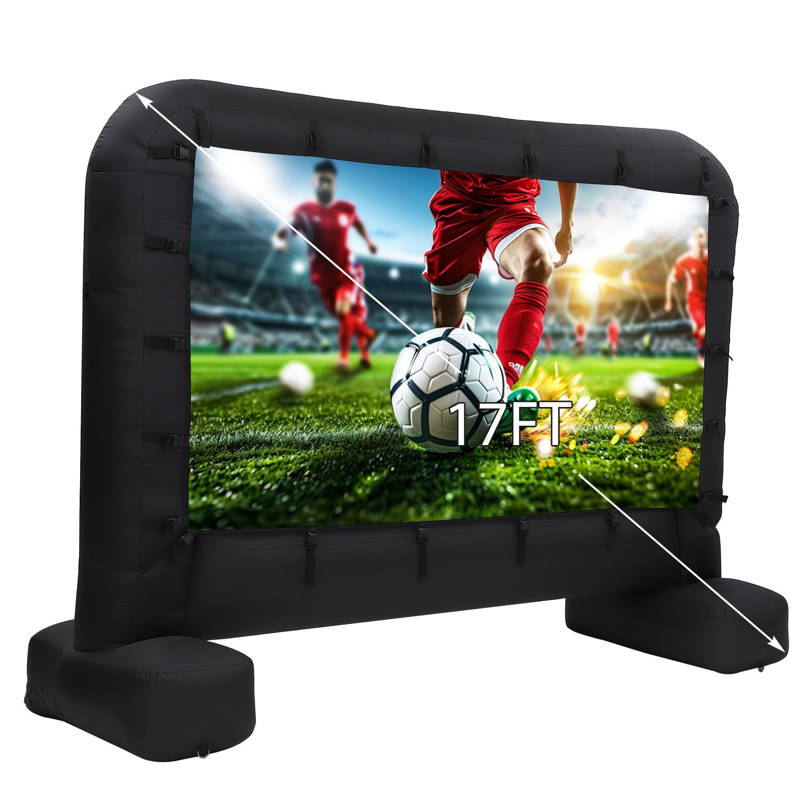 17 Feet Inflatable Movie Screen, Outdoor Blow Up Projector Screen with ...