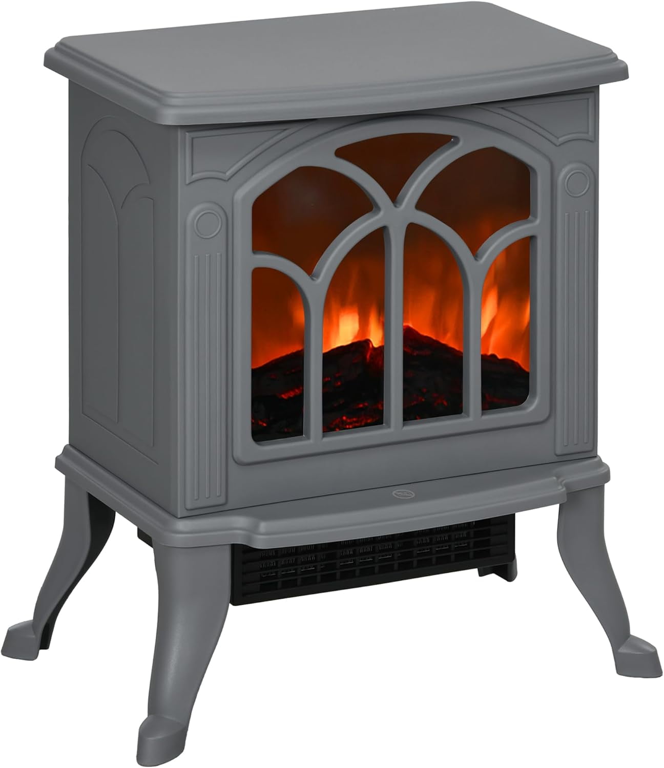 17" Freestanding Electric Fireplace Stove, Fire Place Heater with ...