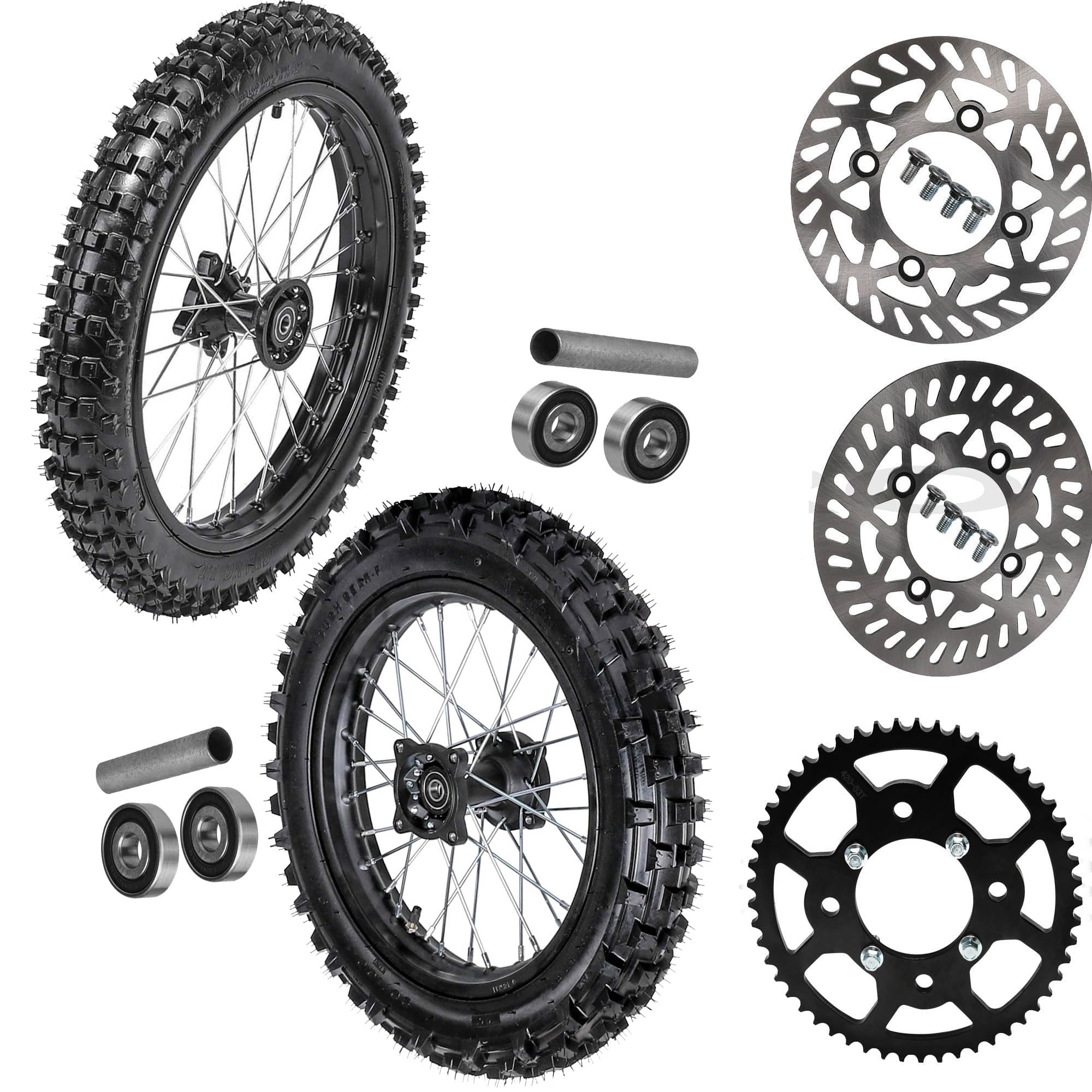 17” Front & 14” Rear Dirt Bike Wheel Assembly 12mm Bearinng Set for ...