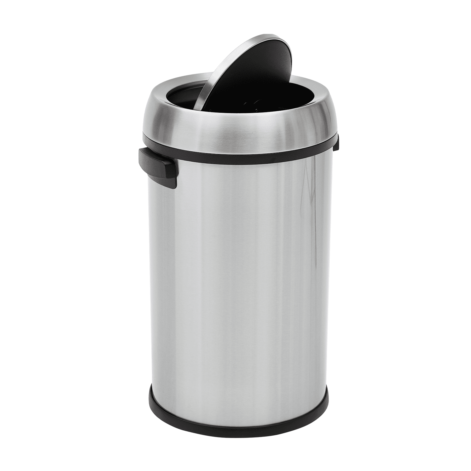 17 Gallon/65 Liter Open Top Trash Can, Stainless Steel Kitchen Garbage ...