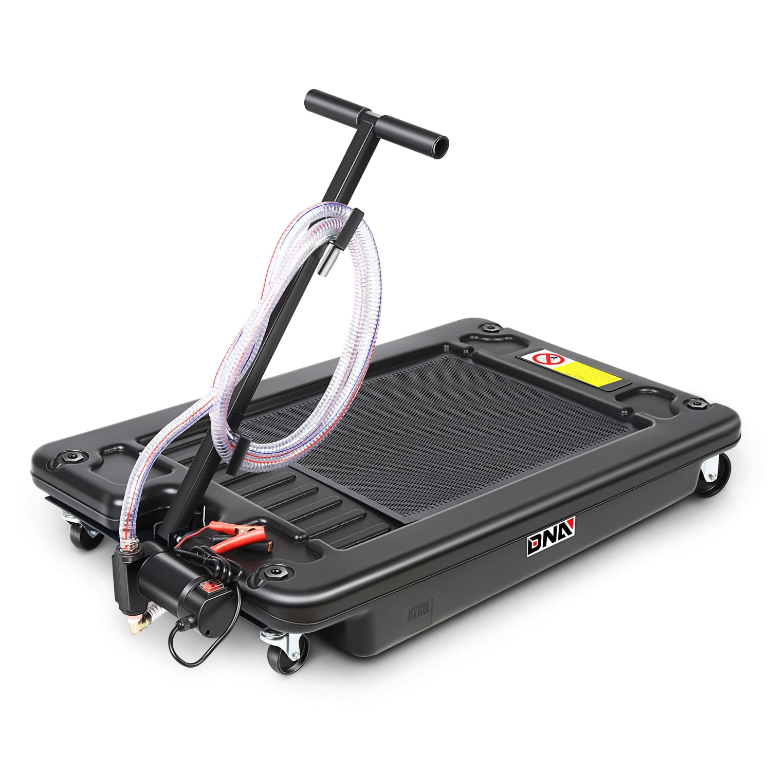 17 Gallon Electric Oil Drain Pan with Pump, Evacuation Hose, T-Handle ...