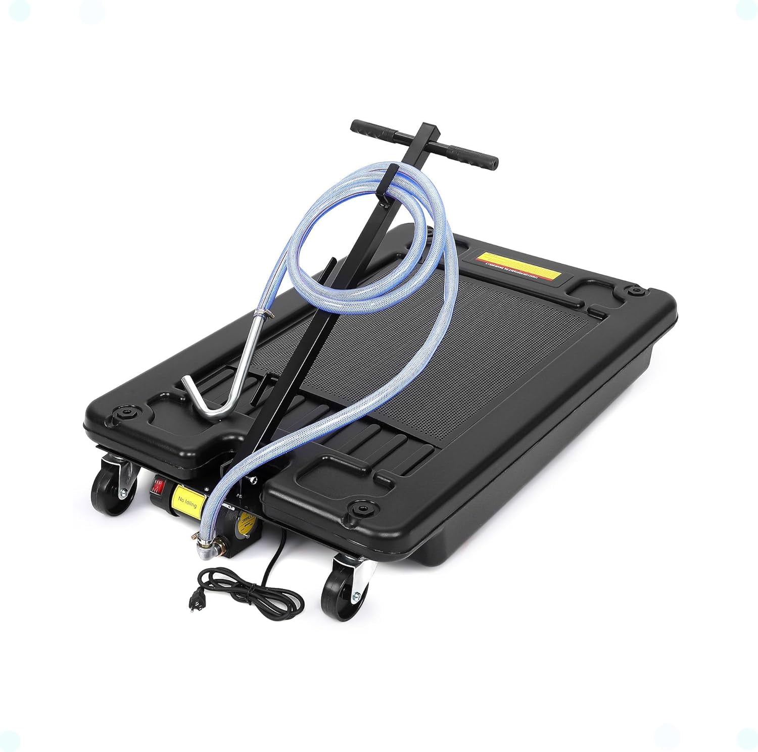 17 Gallon Manual Oil Drain Pan with Hand Pump & 8 Ft Hose, 57L Low ...