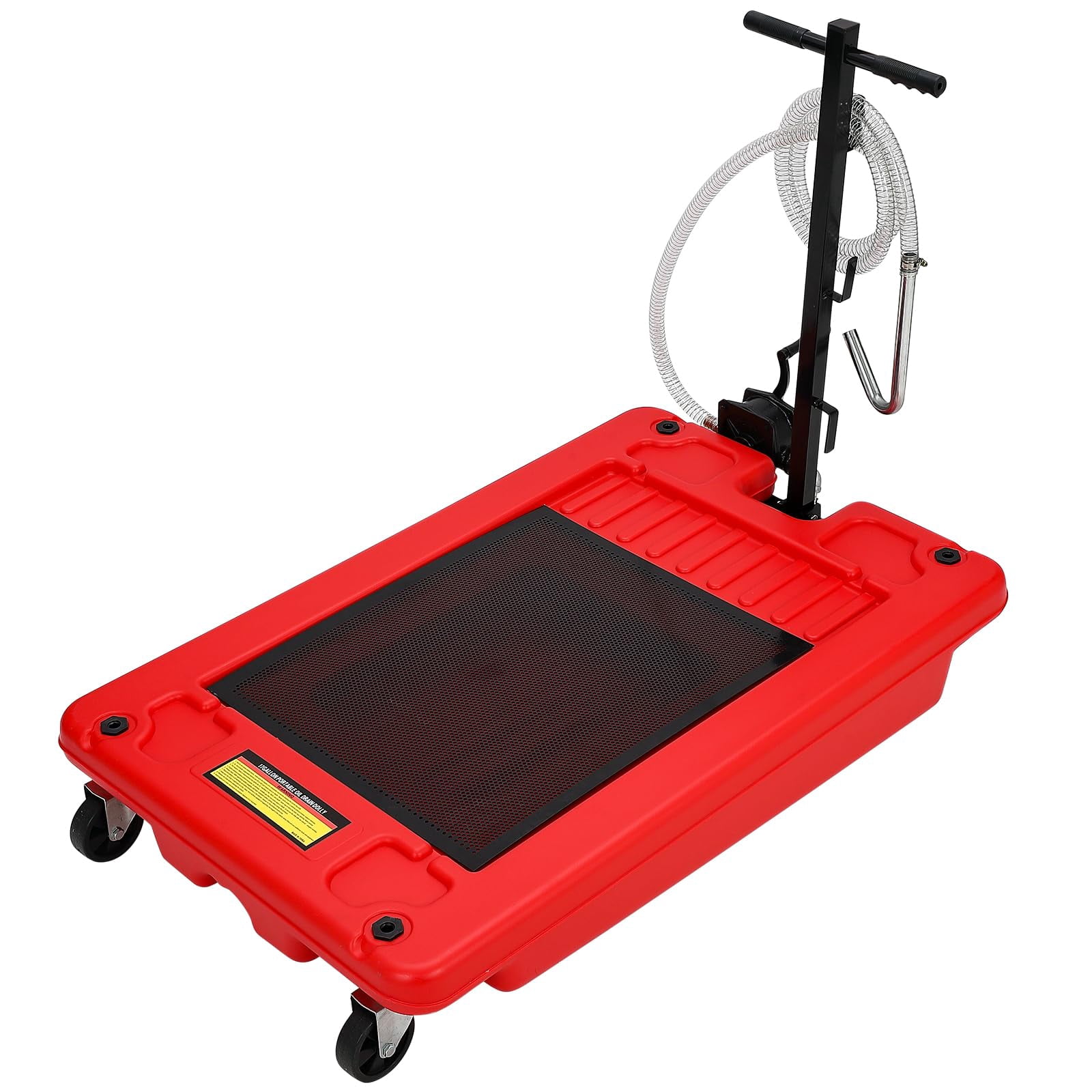 17 Gallon Oil Change Pan,Oil Drain Pan with Manual Pump & 8 Ft Hose ...