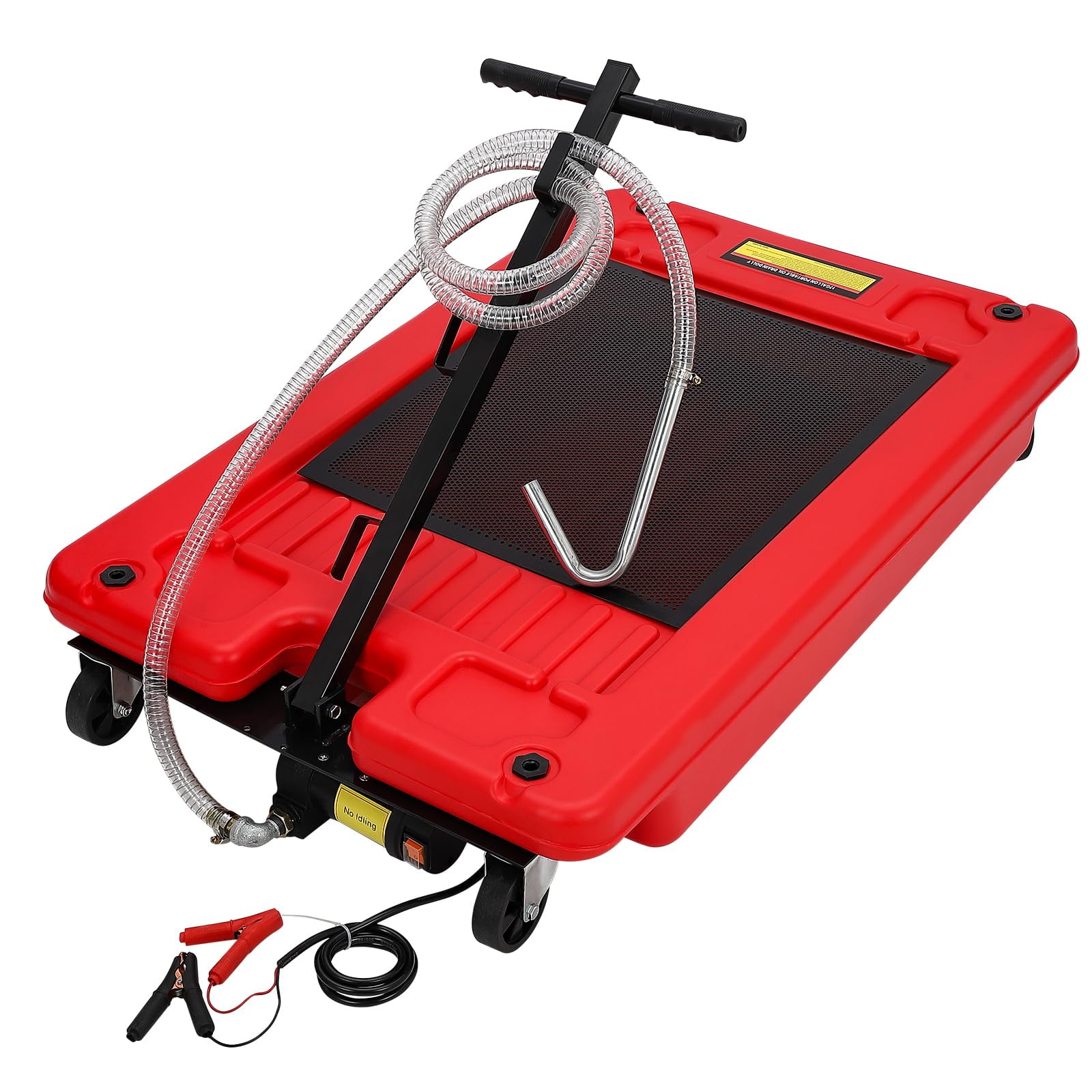 17 Gallon Oil Change Pan,Oil Drain Pan with Manual Pump & 8 Ft Hose ...