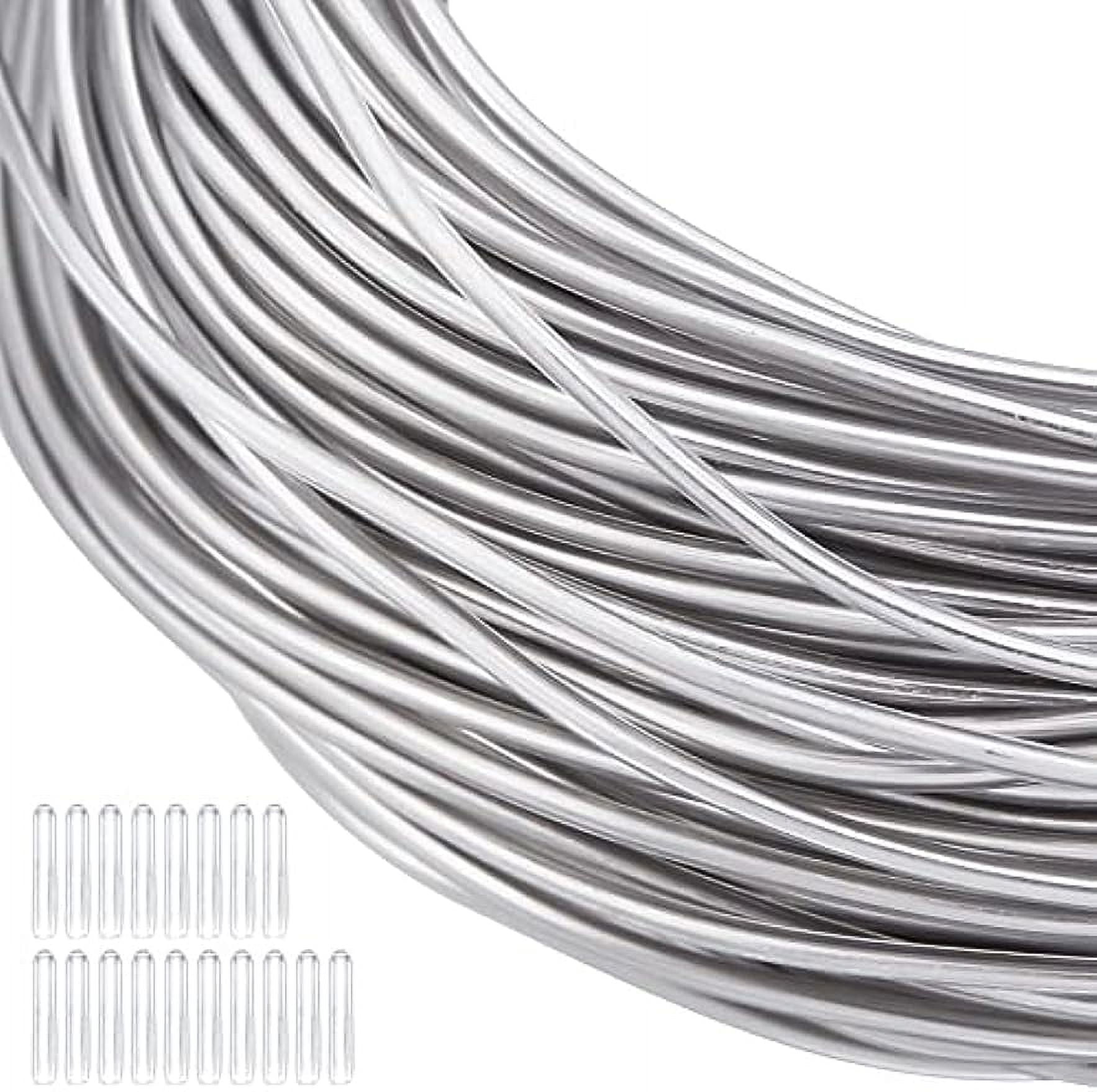 17 Gauge Silver Bendable Aluminum Craft Wire with 20 Caps 131FT ...