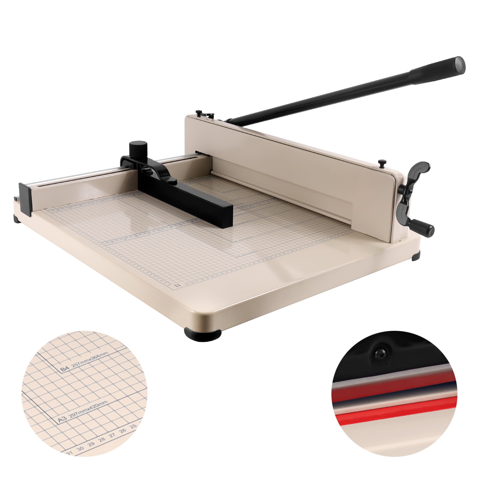 17" Guillotine A3 Paper Cutter, Hardened Steel Blade, Adjustable Paper ...