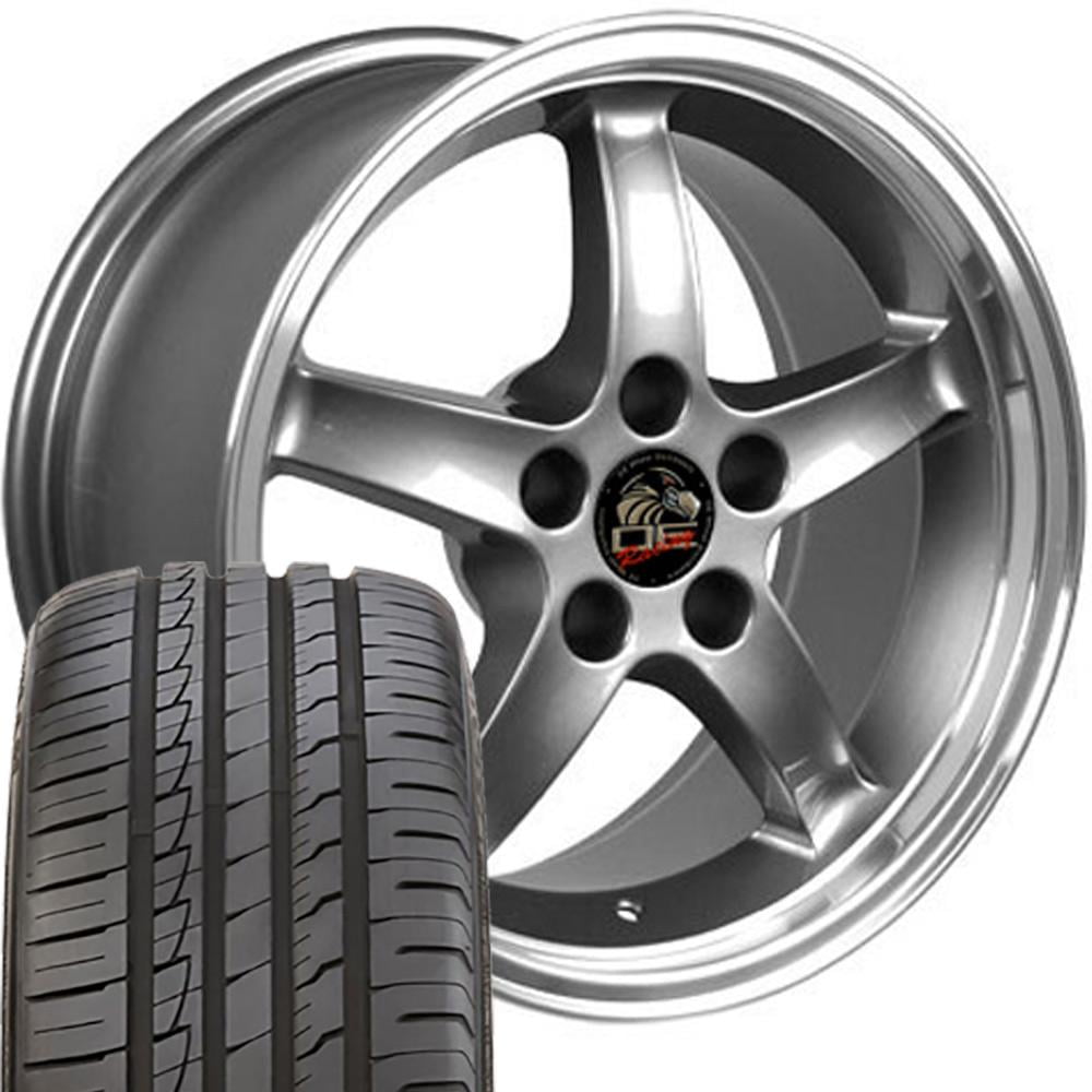 17" Gunmetal Wheels & 245/45ZR17 Tires SET Fit Ford Mustang 1994-2004 ...